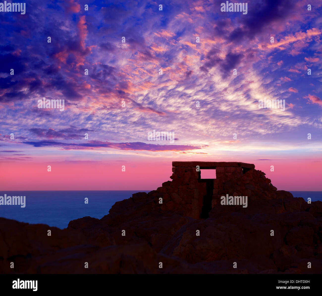 Ciutadella Menorca at Punta Nati colorful sunset in Balearic Islands ...