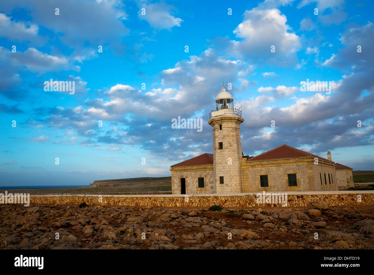 Menorca Punta Nati Faro lighthouse in Ciutadella Balearic Islands of ...