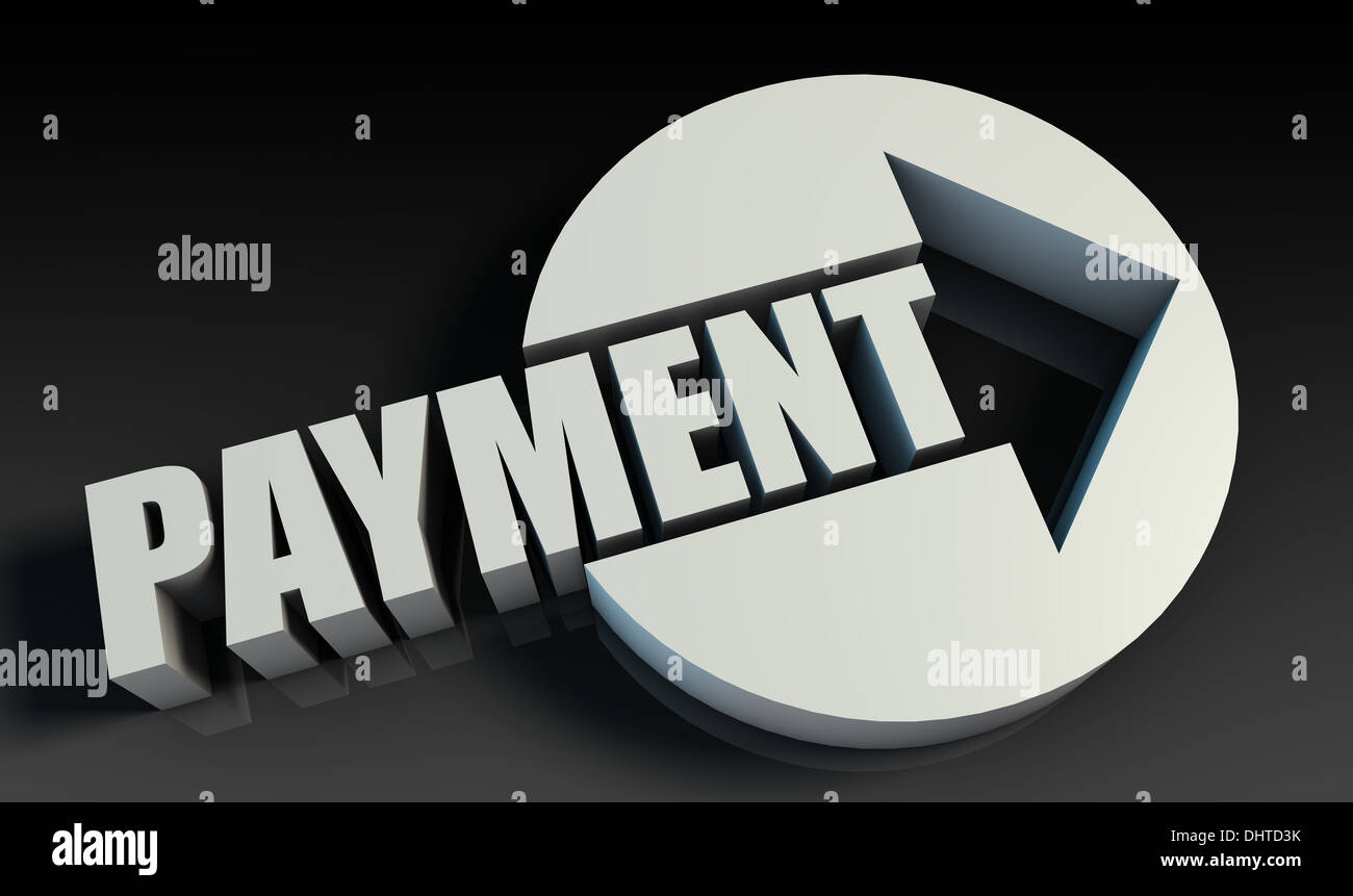 Payment Concept With an Arrow Going Upwards 3D Stock Photo - Alamy