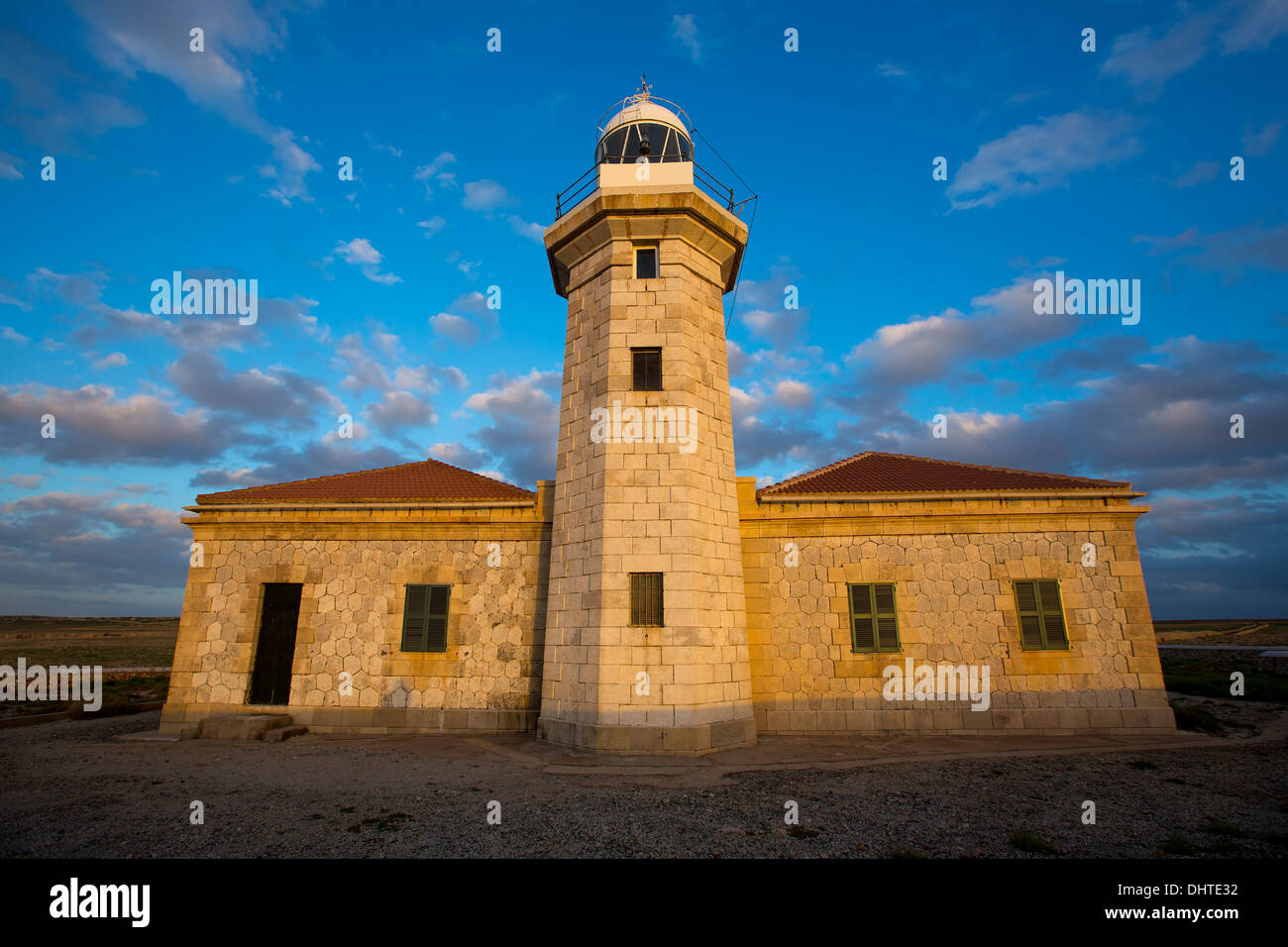 Menorca Punta Nati Faro lighthouse in Ciutadella Balearic Islands of ...