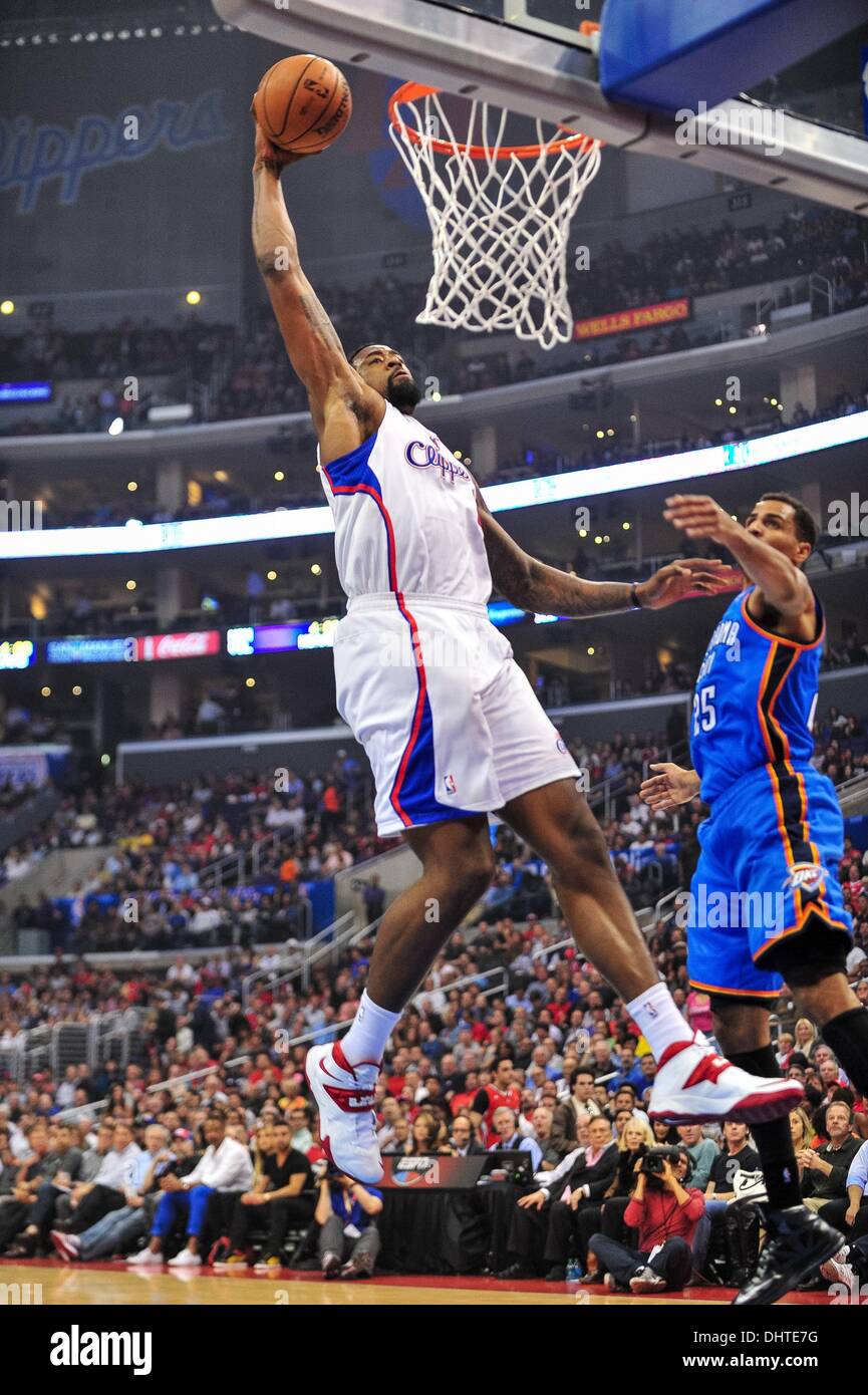 Los Angeles, CA, USA. 13th Nov, 2013. DeAndre Jordan #6 of the Clippers ...