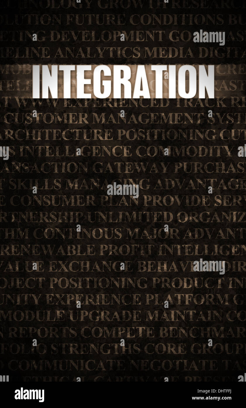 Integration in Business as Motivation in Stone Wall Stock Photo - Alamy