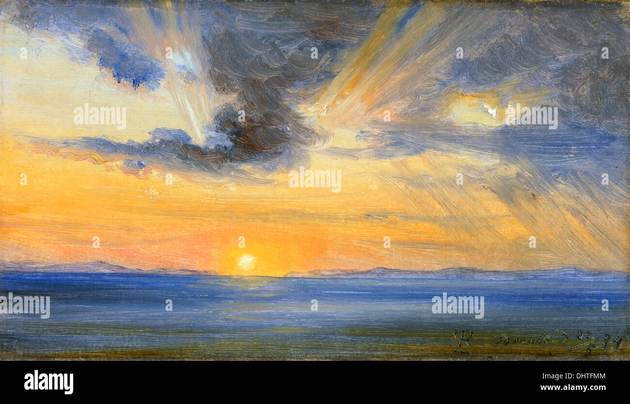 Sunset, Sorrento - by Thomas Fearnley, 1834 Stock Photo - Alamy