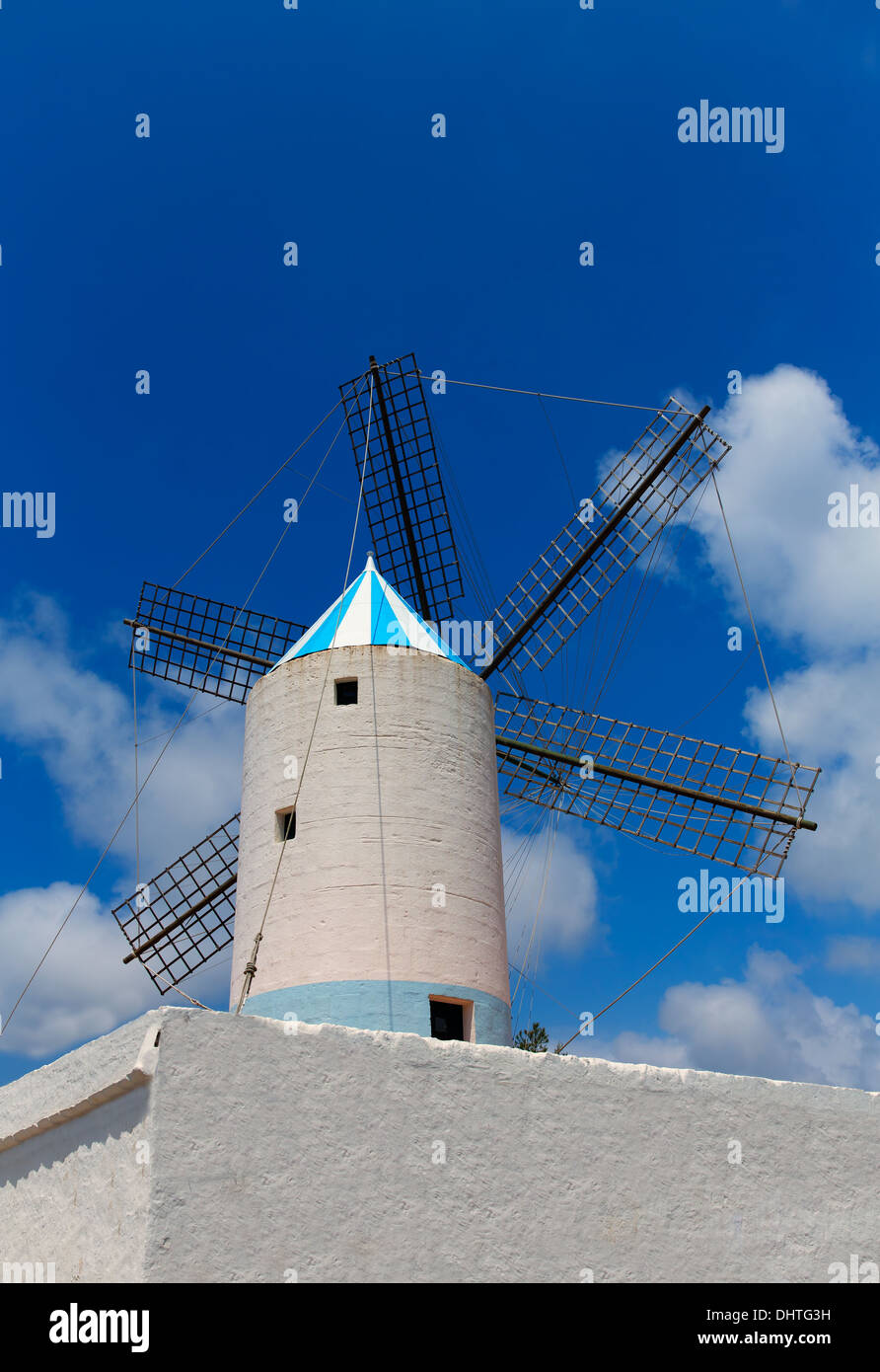 Menorca Sant Lluis San Luis Moli de Dalt windmill in Balearic islands ...