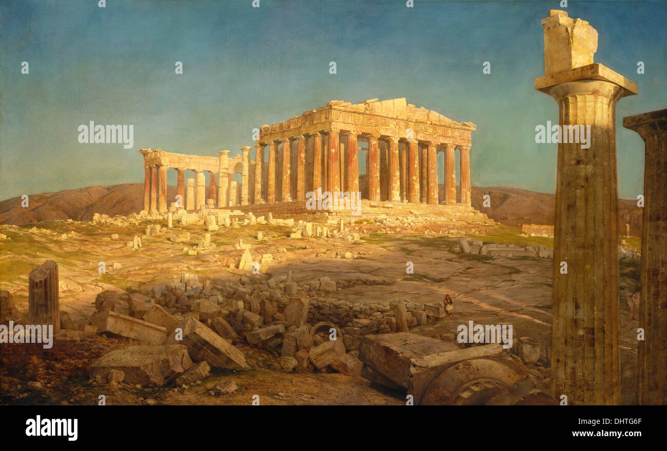 The Parthenon - by Frederic Edwin Church, 1871 Stock Photo - Alamy