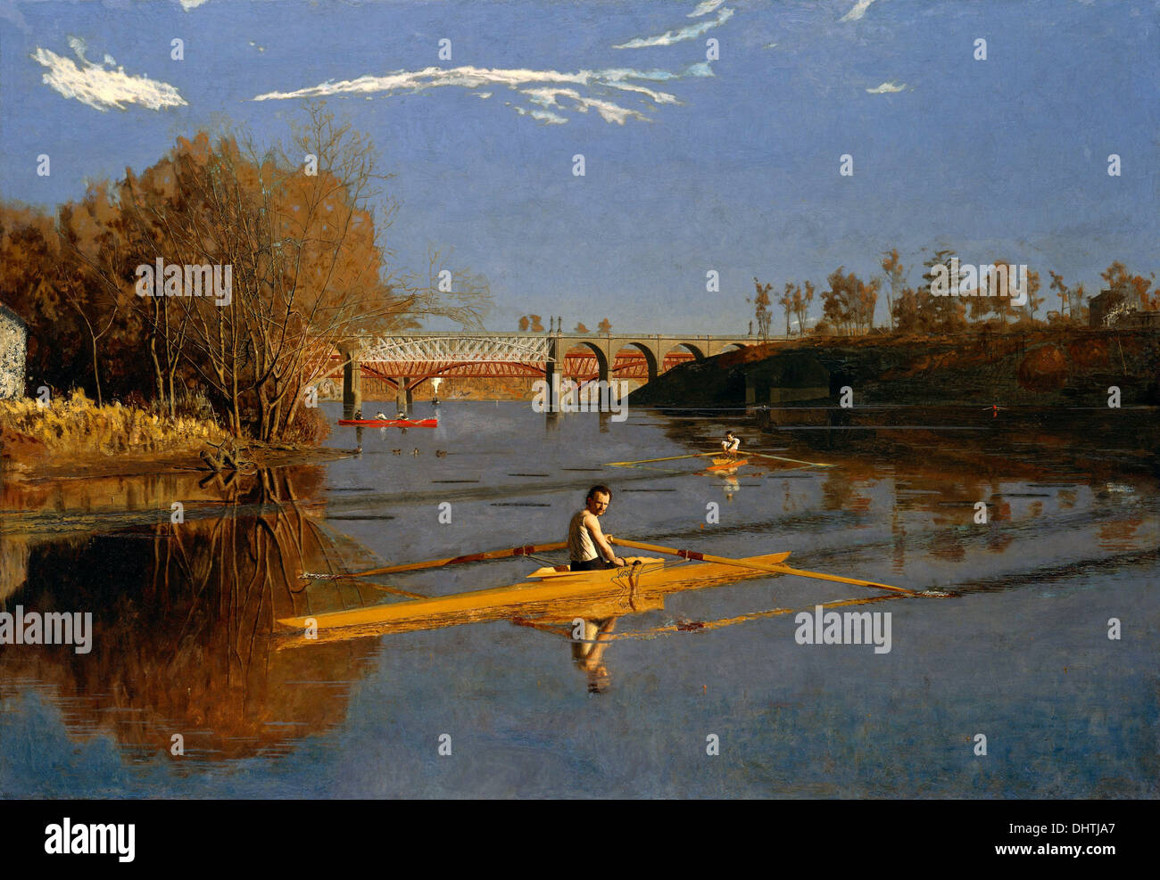 The Champion Single Sculls (Max Schmitt in a Single Scull) - by Thomas Eakins, 1871 Stock Photo ...