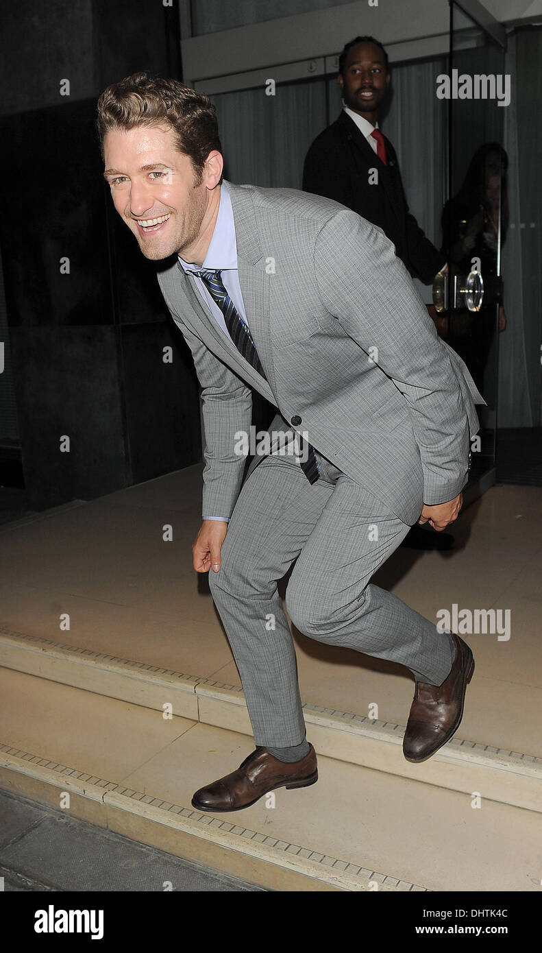 Matthew Morrison leaving the Sanderson hotel. London, England - 22.05. ...