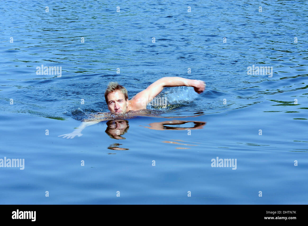Ben Fogle The Atlantic Swim - photocall at the Serpentine Lido Ben ...