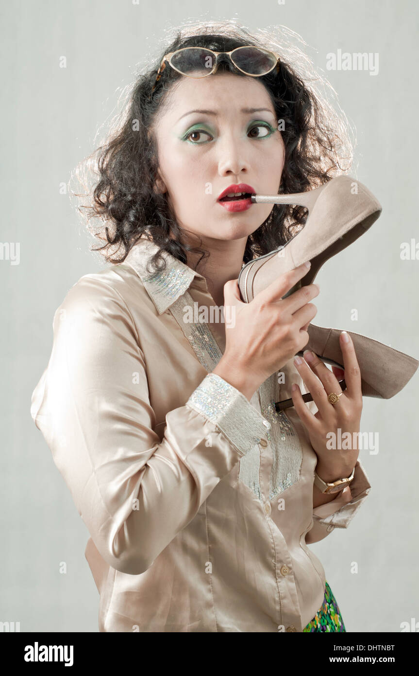 Girl and High Hells Stock Photo - Alamy