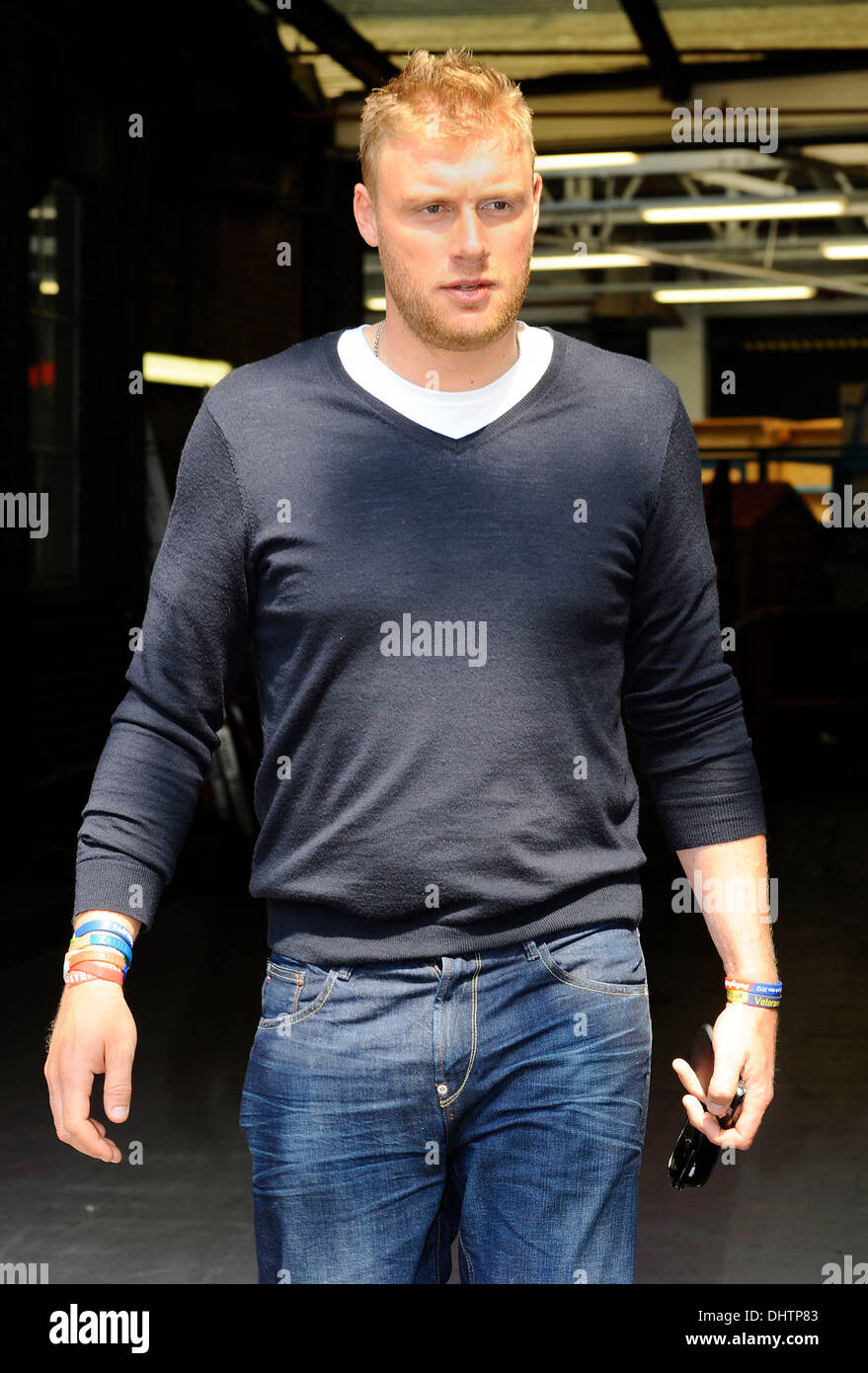 Andrew Flintoff aka Freddie Flintoff outside the ITV studios London ...