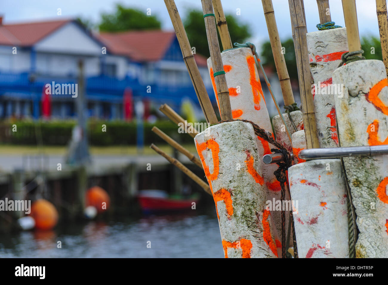 Floats of fishing nets Stock Photo - Alamy