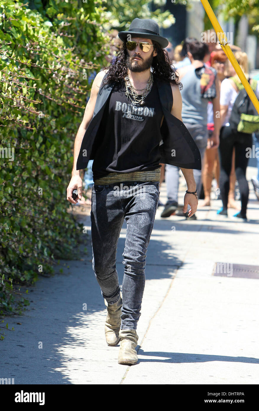 Russell Brand out and about in West Hollywood Los Angeles, California ...