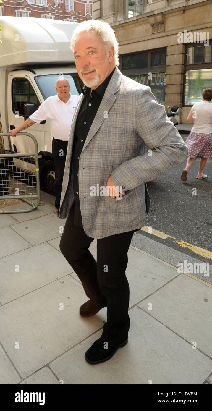 Tom Jones arriving at the BBC Radio 2 studios London, England - 24.05. ...