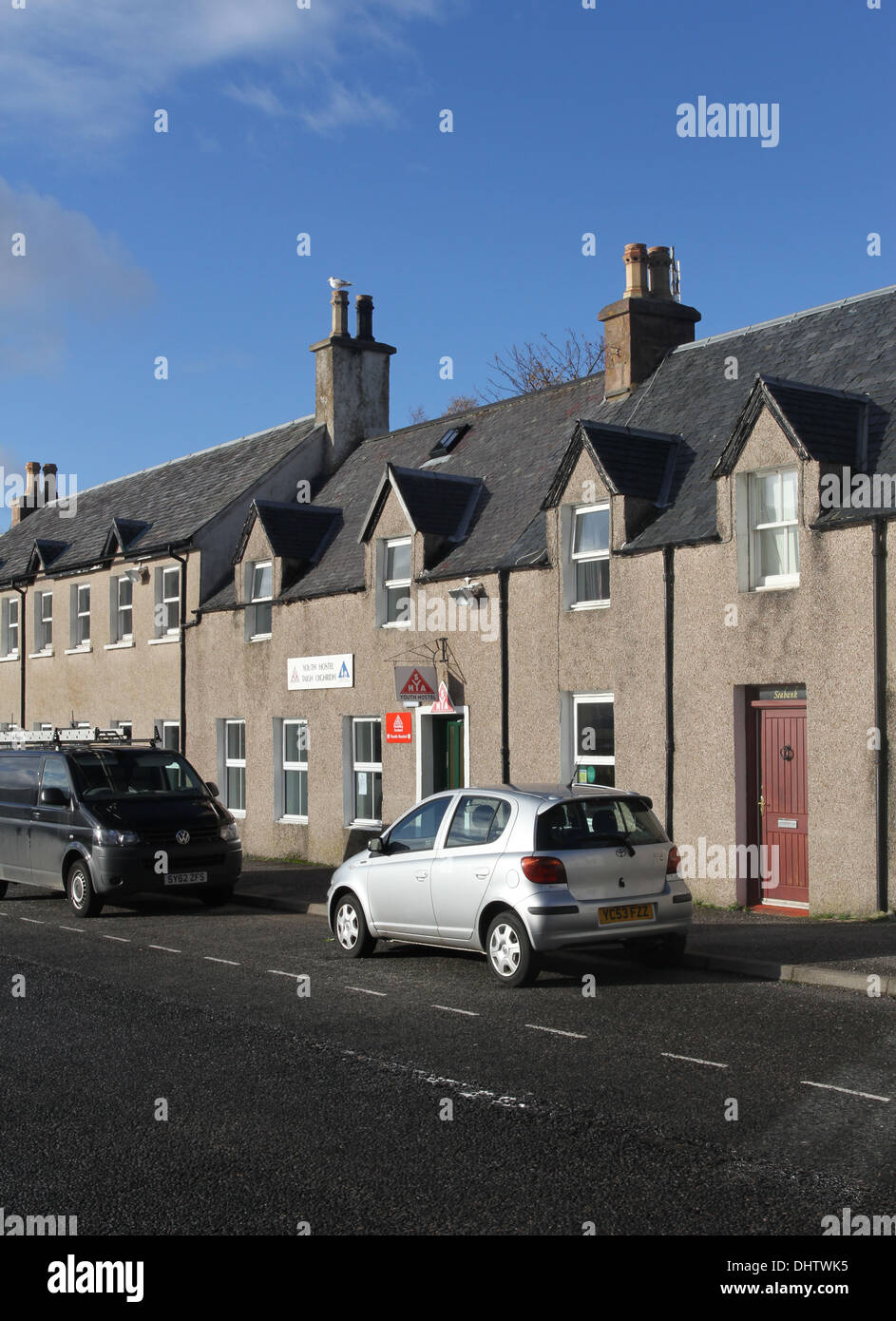 Exterior of Ullapool Youth Hostel Scotland November 2013 Stock Photo ...