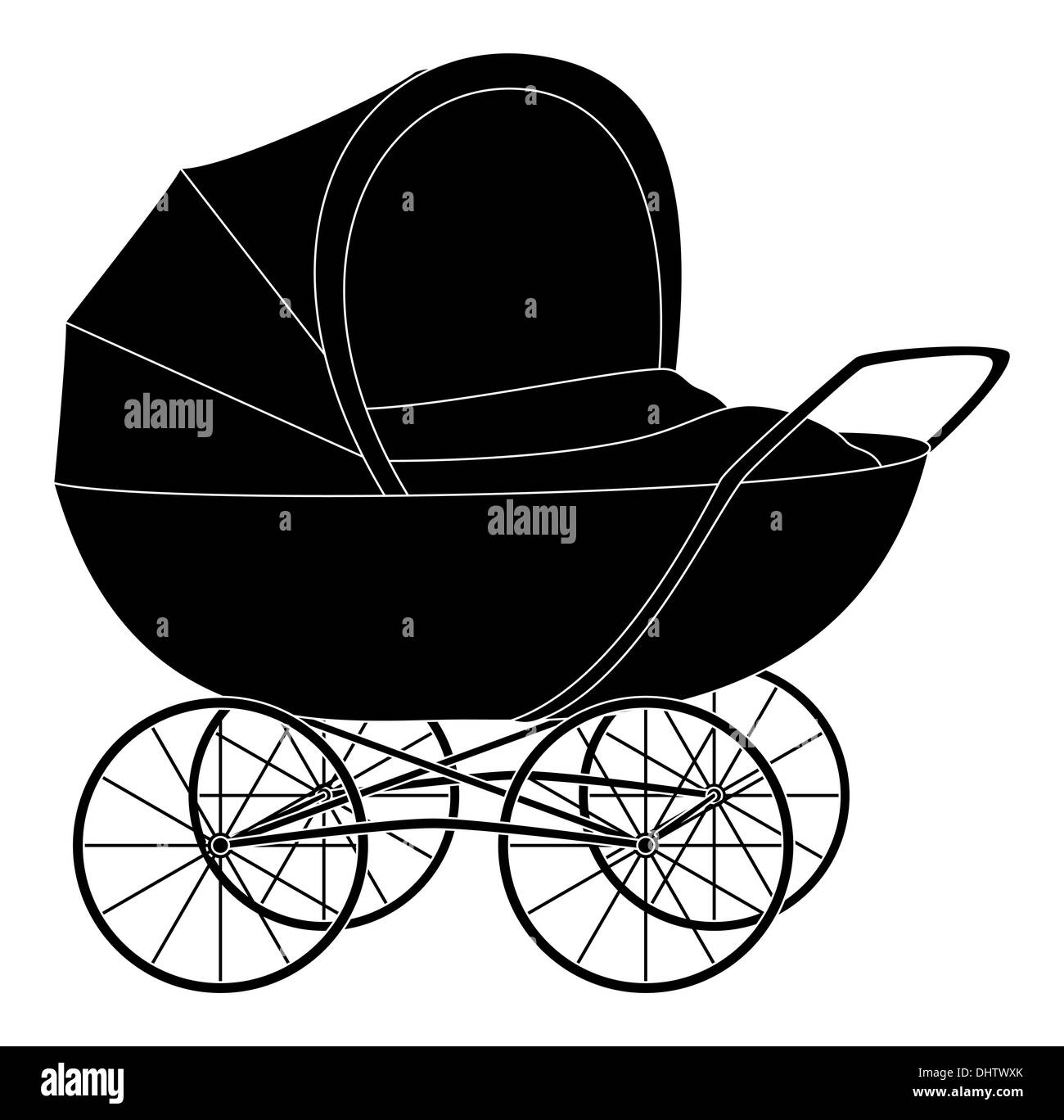 Mother and pram silhouette hi-res stock photography and images - Alamy