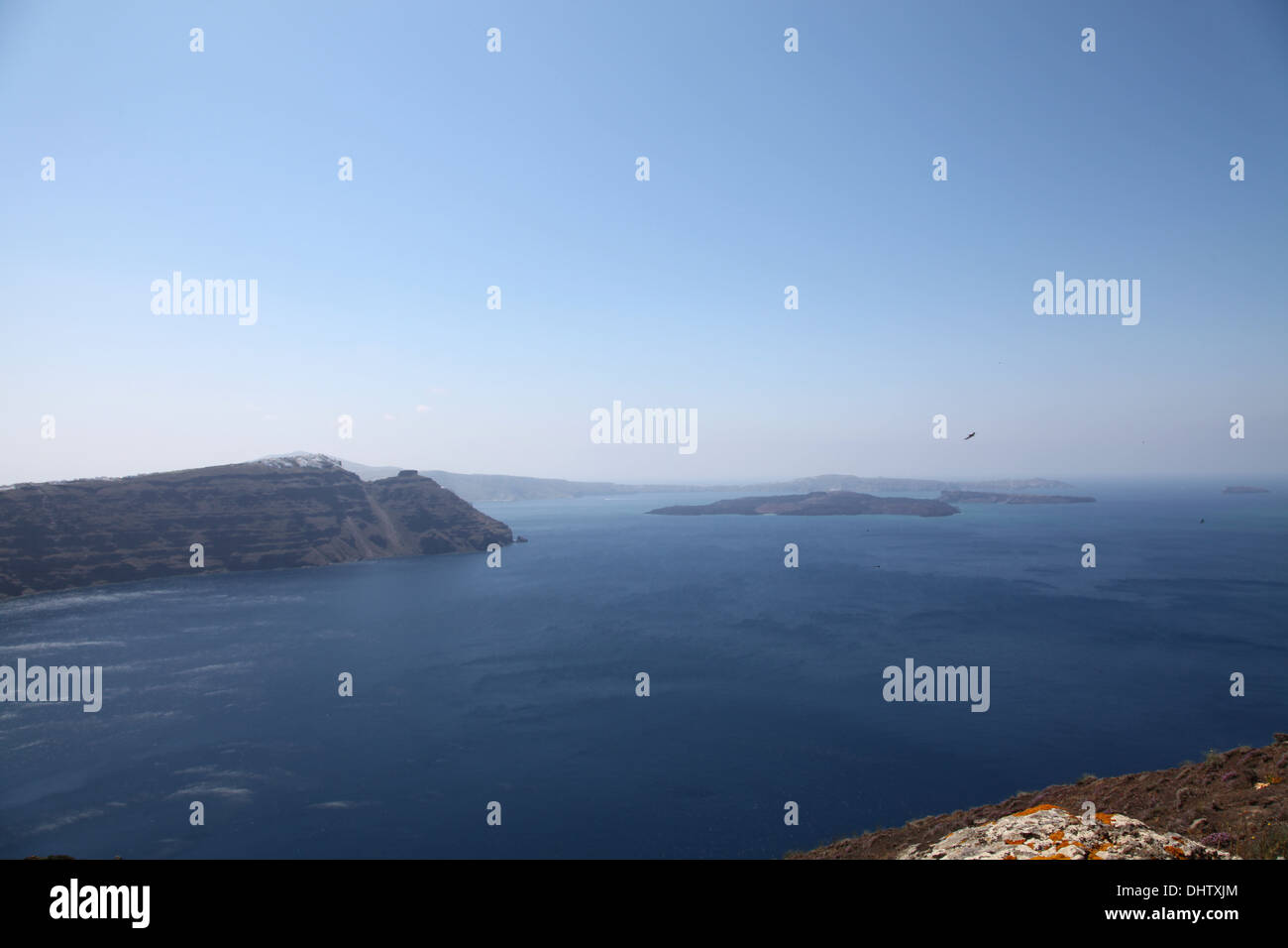 Oceanfront on Santorini island in the Cyclades (Greece Stock Photo - Alamy