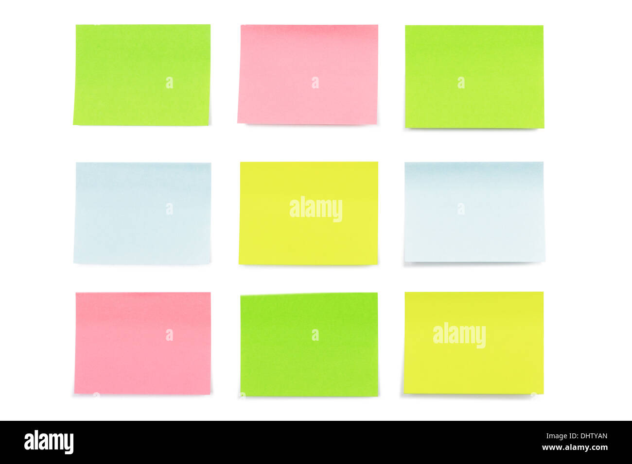 Nine stickers isolated on white Stock Photo - Alamy