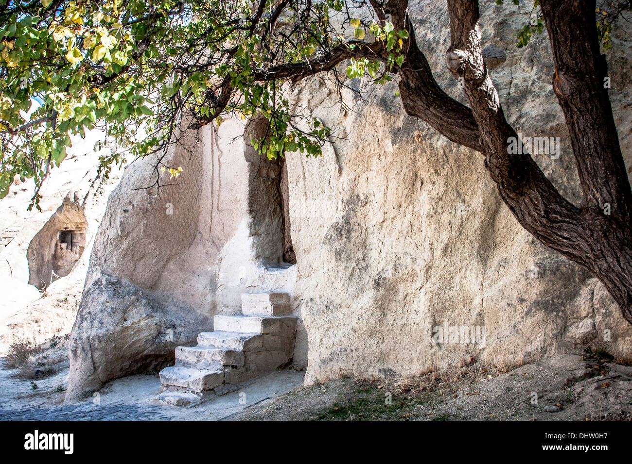 The valley of the rock-cut churches at the Goreme open-air museum in ...