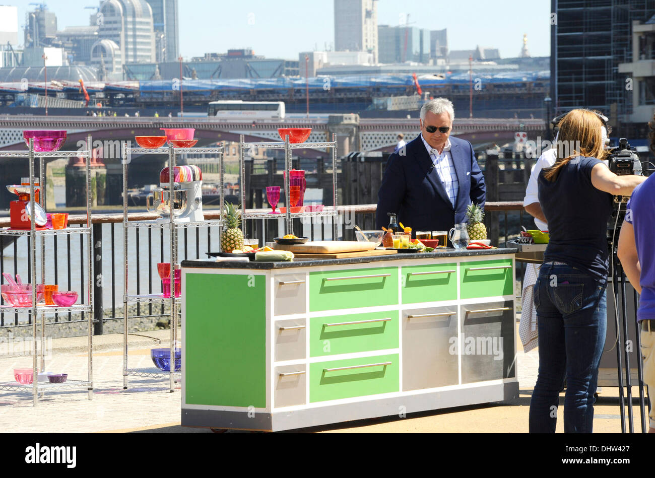 Holmes filming outside the itv studios for this morning london hi-res ...
