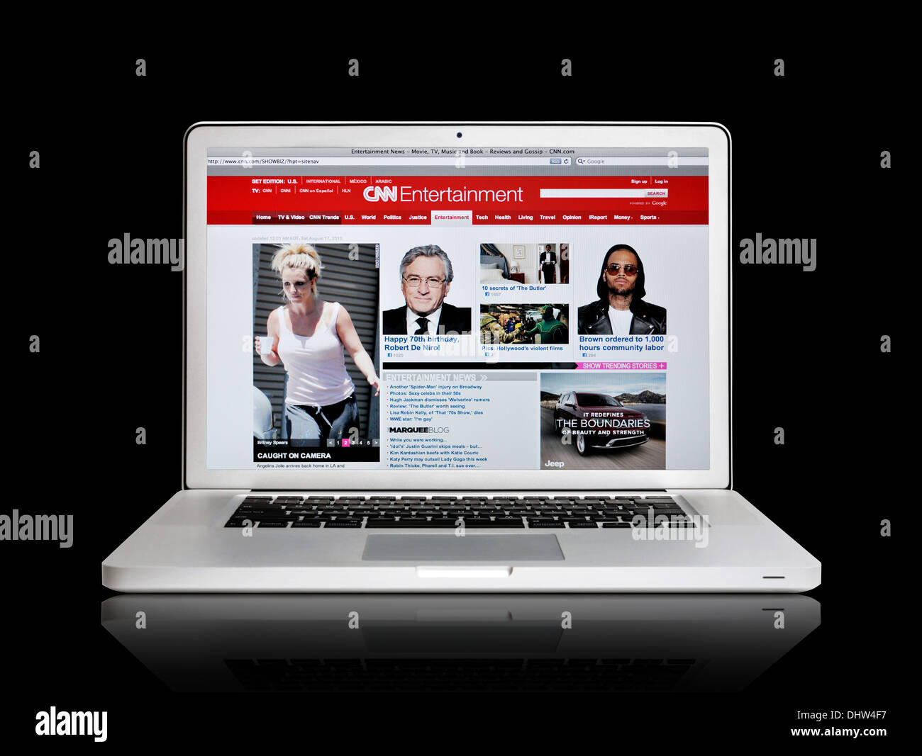 CNN website on laptop screen Stock Photo - Alamy
