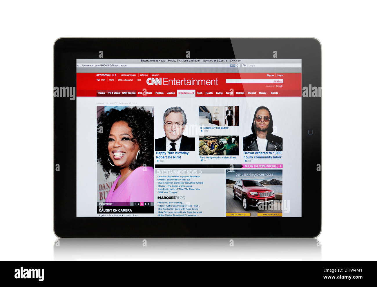 CNN website on iPad screen Stock Photo - Alamy