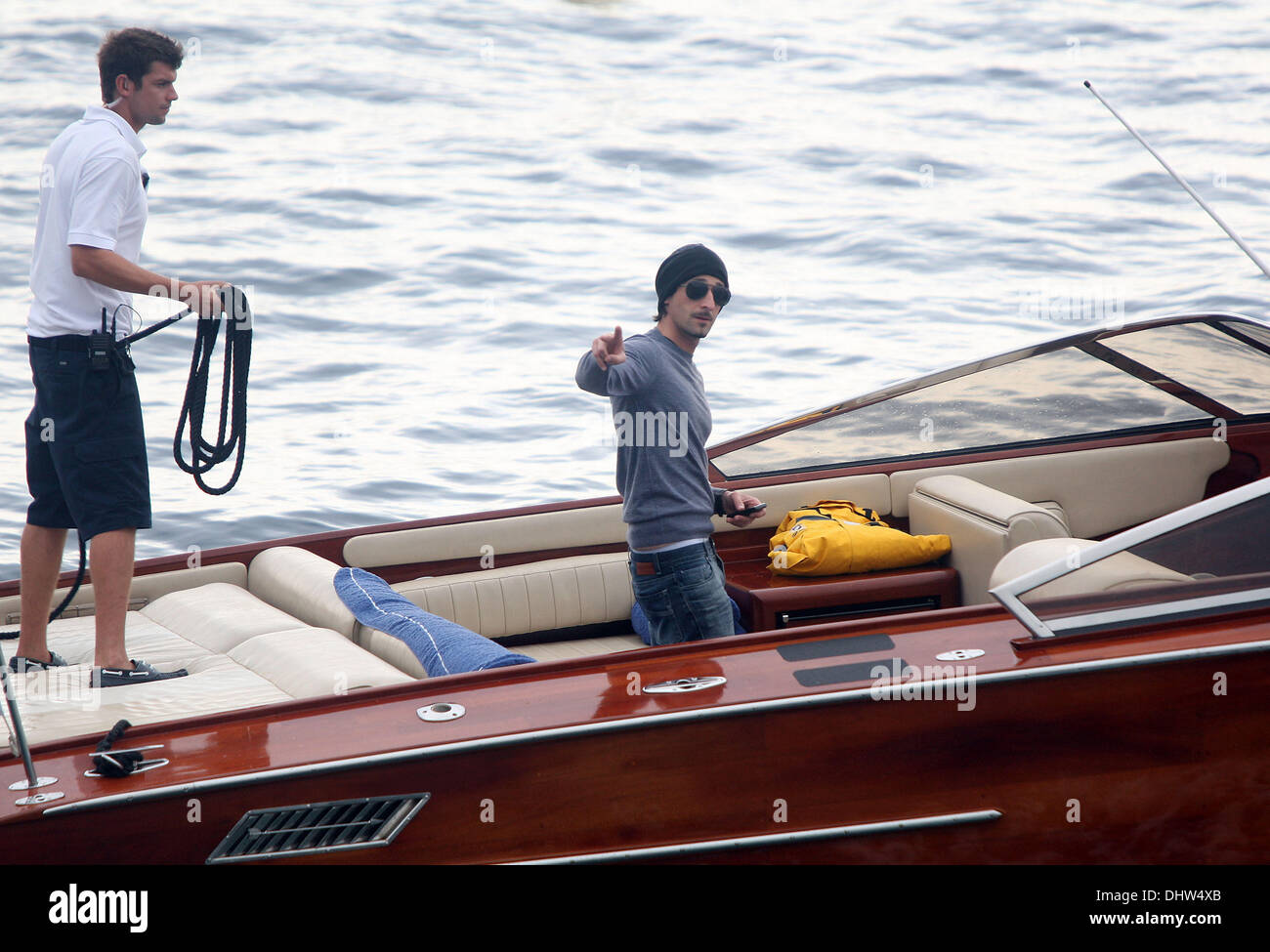 Adrien Brody leaves the Eden Roc by boat during the 65th annual Cannes ...