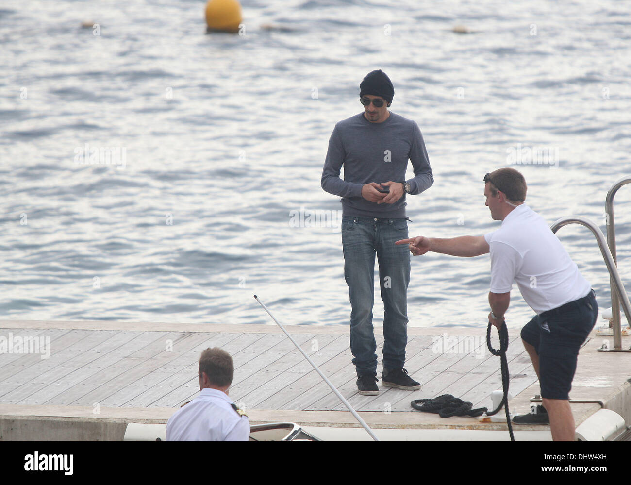 Adrien Brody leaves the Eden Roc by boat during the 65th annual Cannes ...