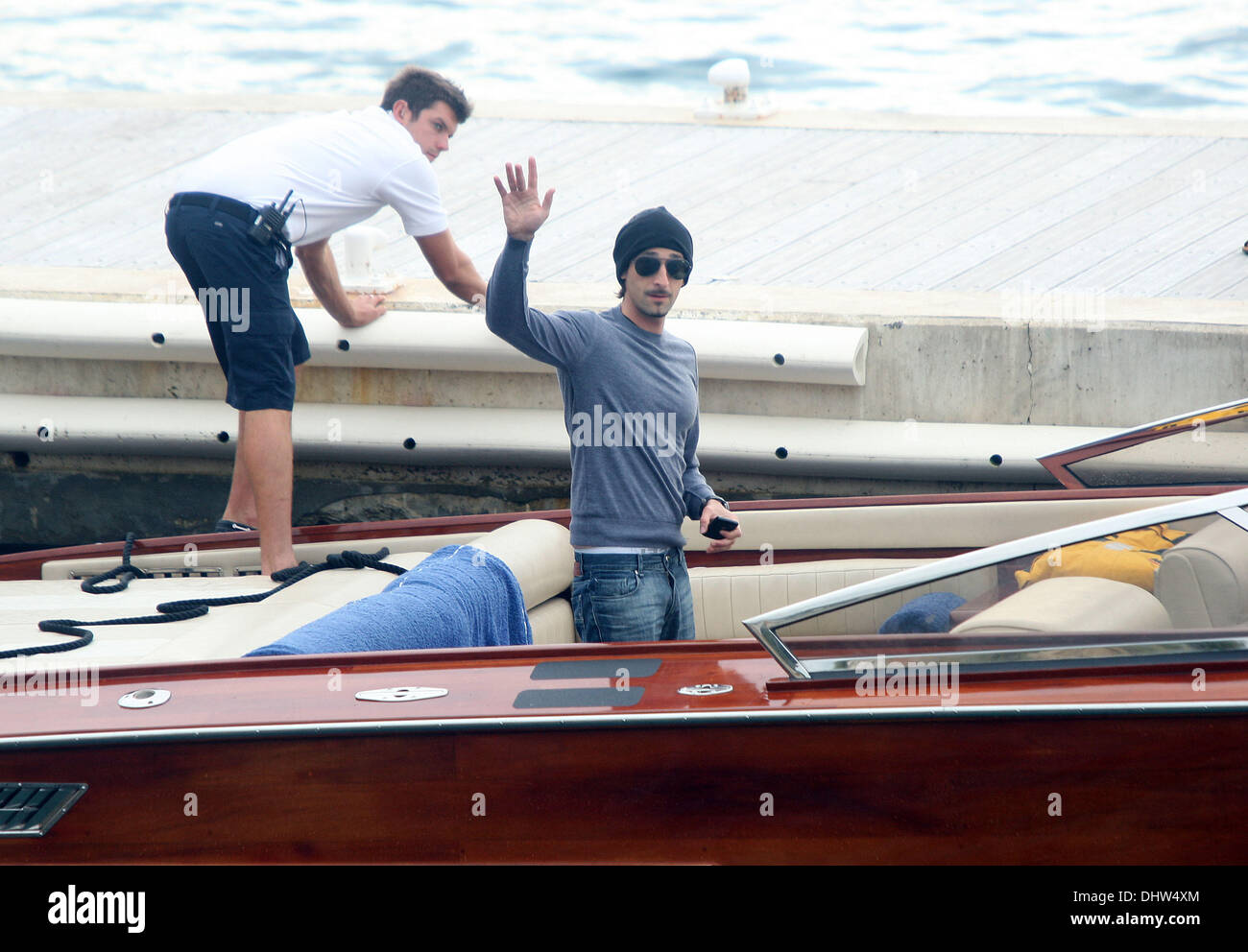 Adrien Brody leaves the Eden Roc by boat during the 65th annual Cannes ...
