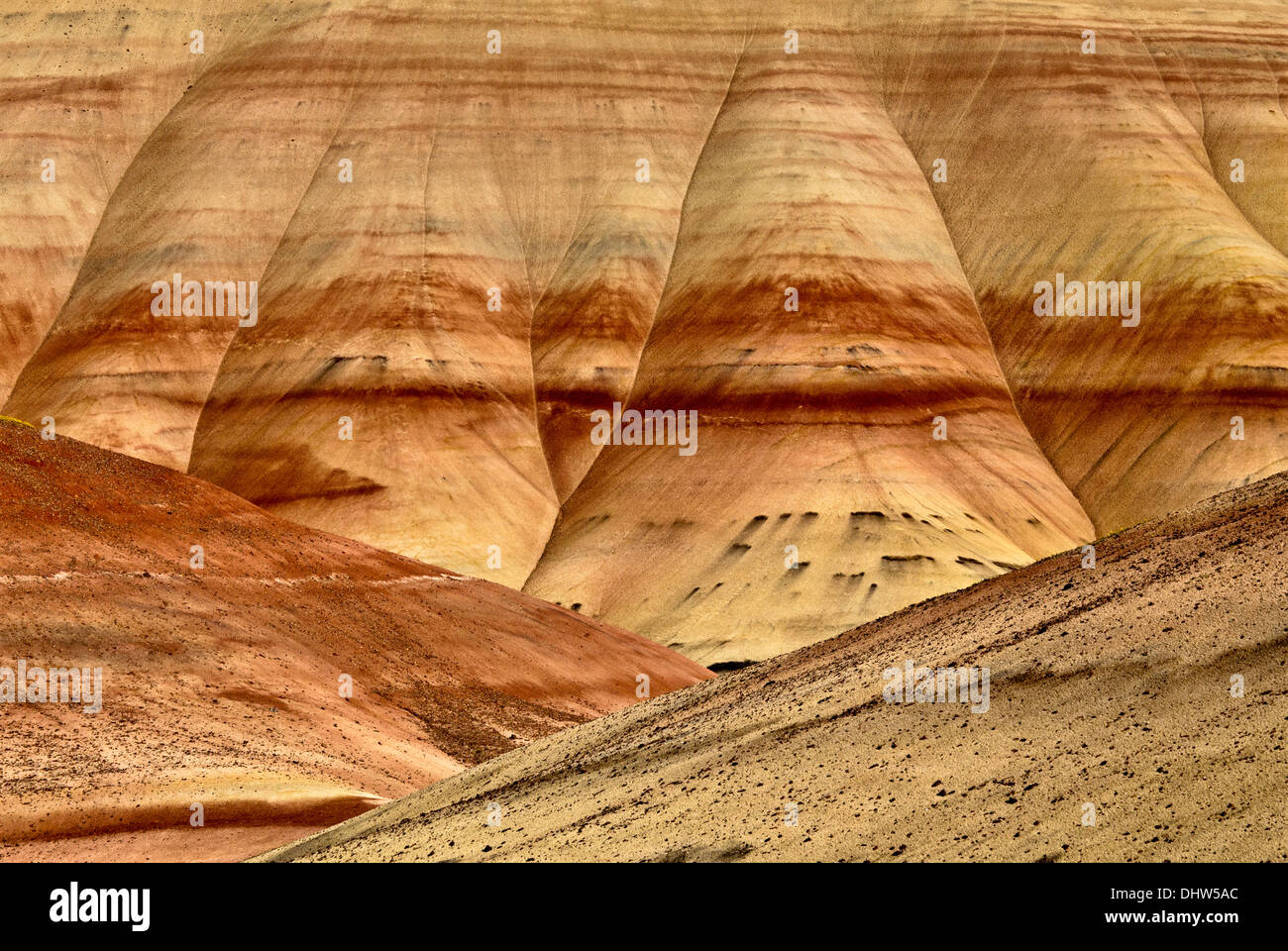 Painted Hills Oregon colorful view red and brown Stock Photo - Alamy
