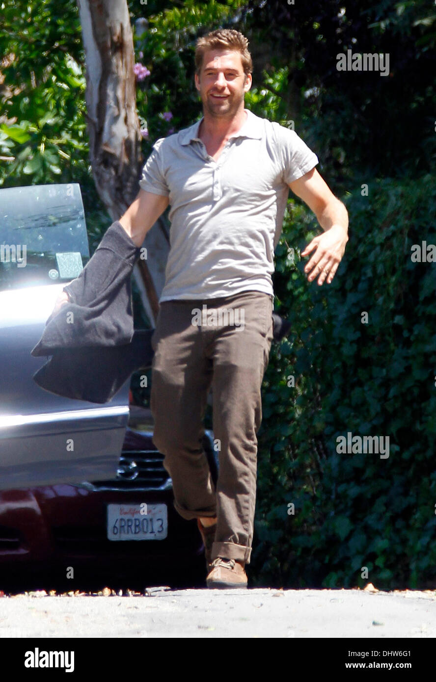 Scott Speedman and Teresa Palmer arrive for a private party at Ali ...