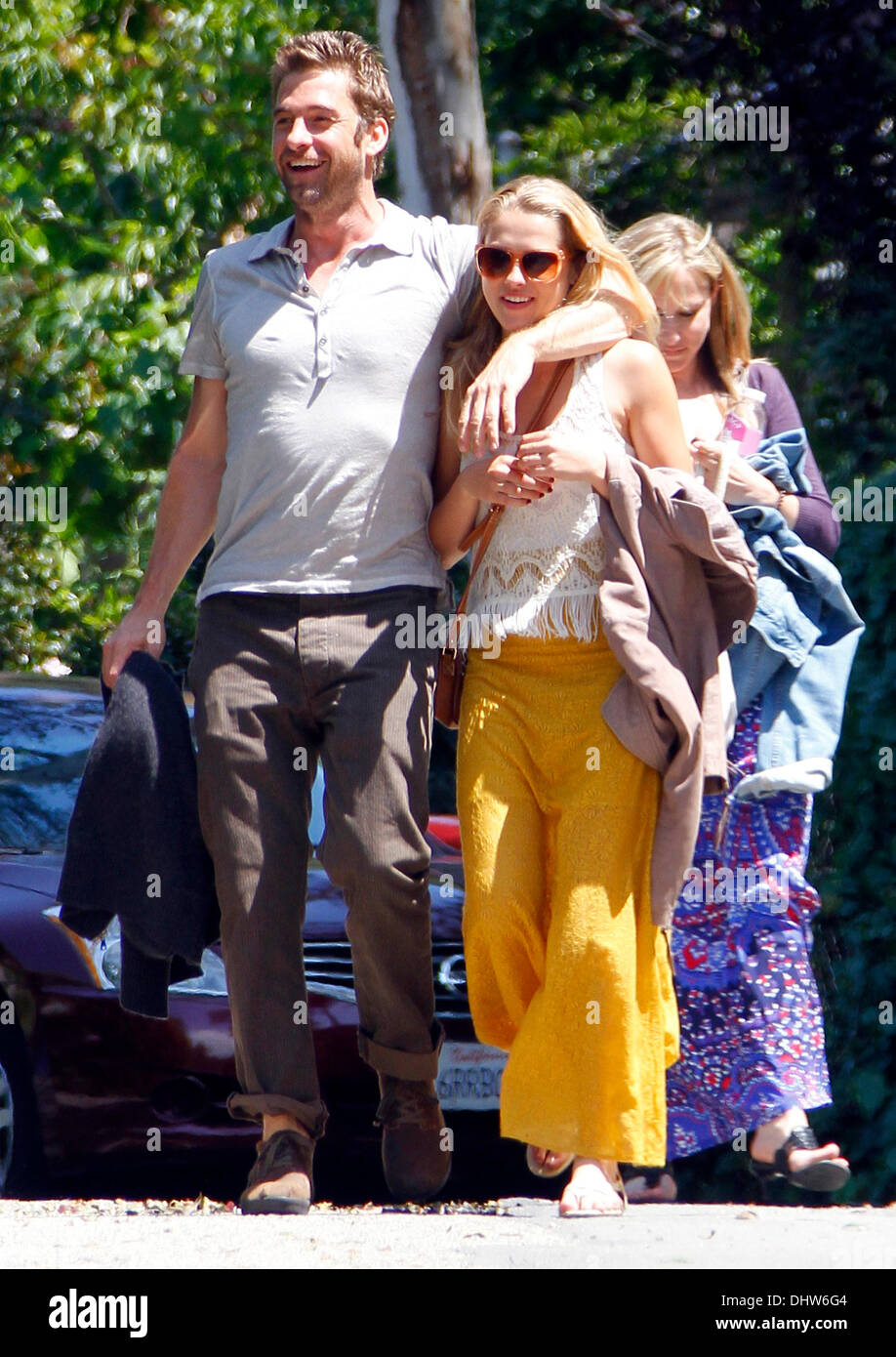 Scott Speedman and Teresa Palmer arrive for a private party at Ali ...