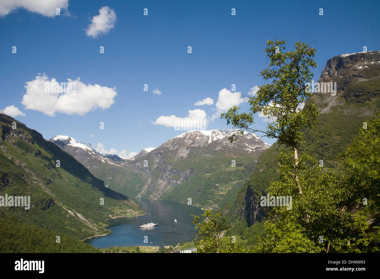 Cruising ship M/S Funchal Geirangerfjorden Norway Stock Photo - Alamy
