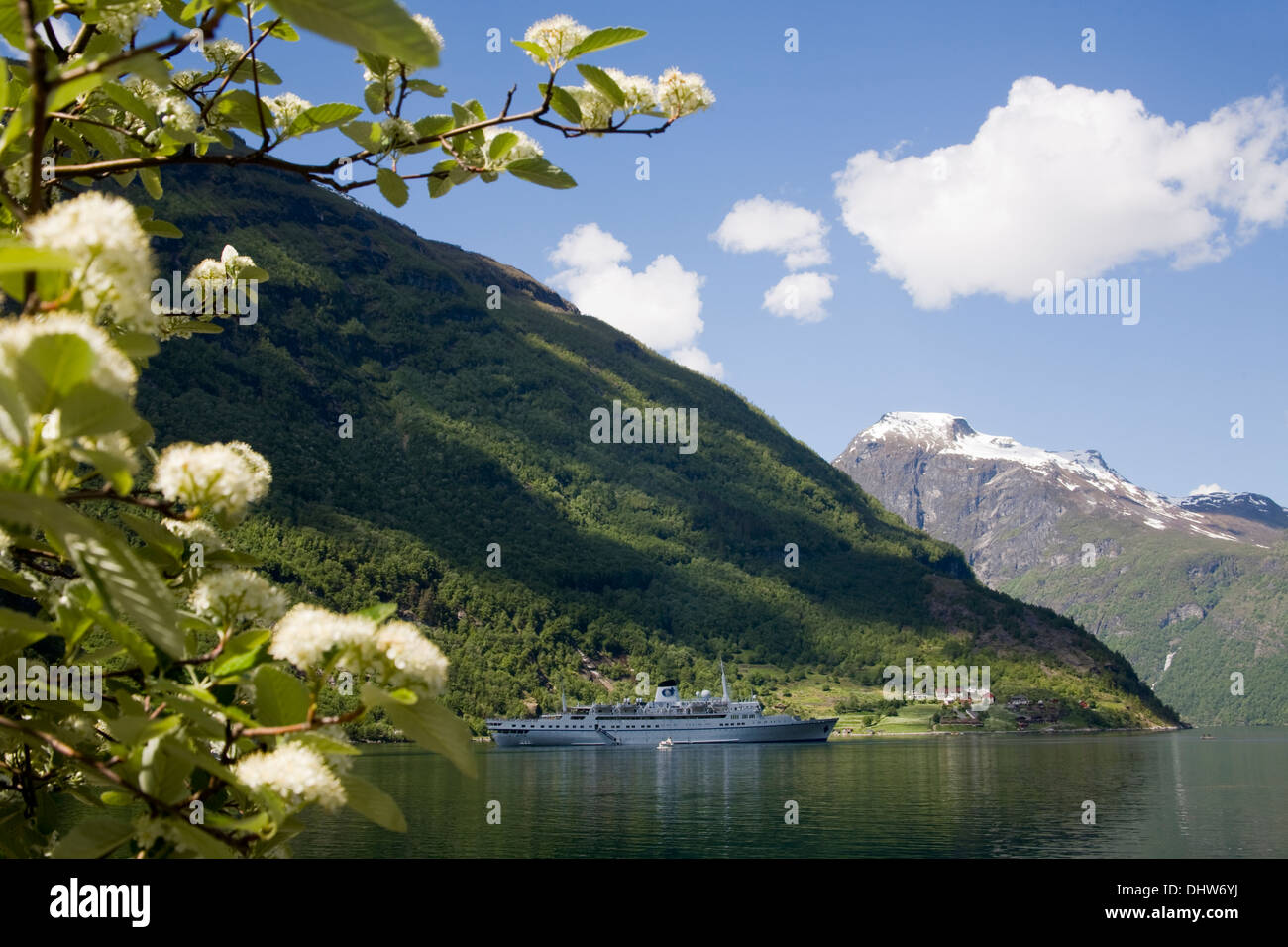 Cruising ship M/S Funchal Geirangerfjorden Norway Stock Photo - Alamy