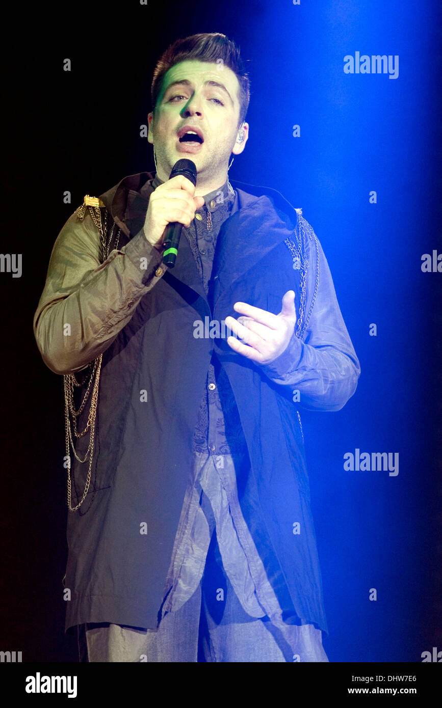 Mark Feehily of Westlife performs live on stage at the SECC during ...
