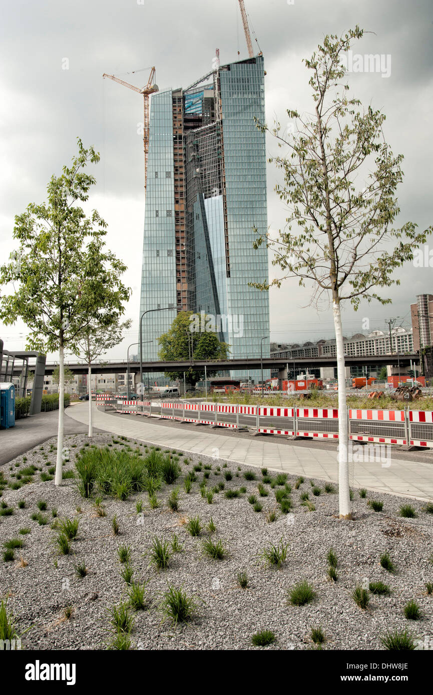 Europe, Germany, Frankfurt on the Main, construction site for the new ...