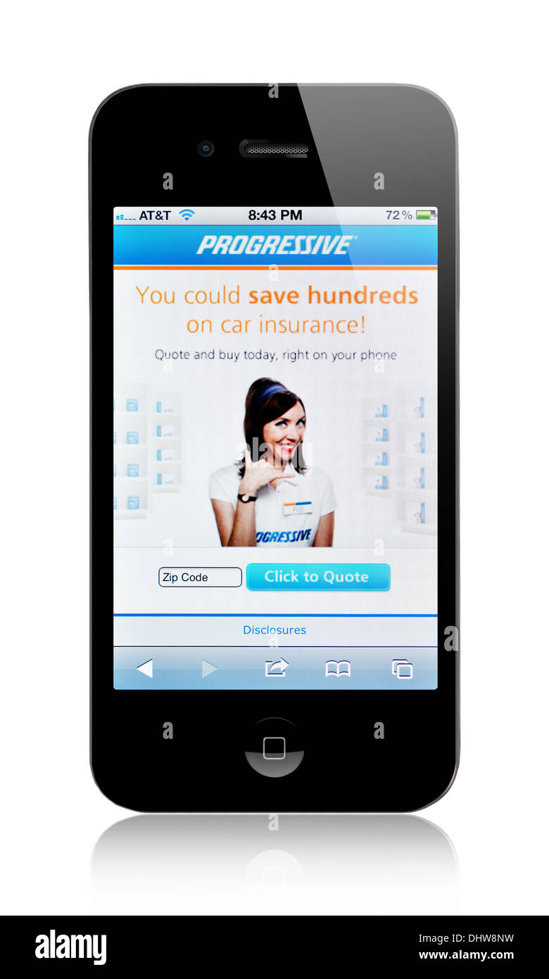 Progressive insurance phone Cut Out Stock Images & Pictures - Alamy