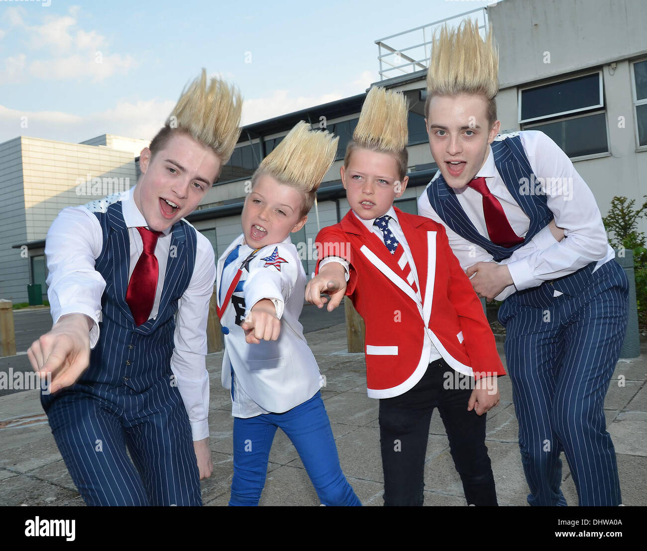 John Grimes and Edward Grimes, aka Jedward with lookalike fans with ...