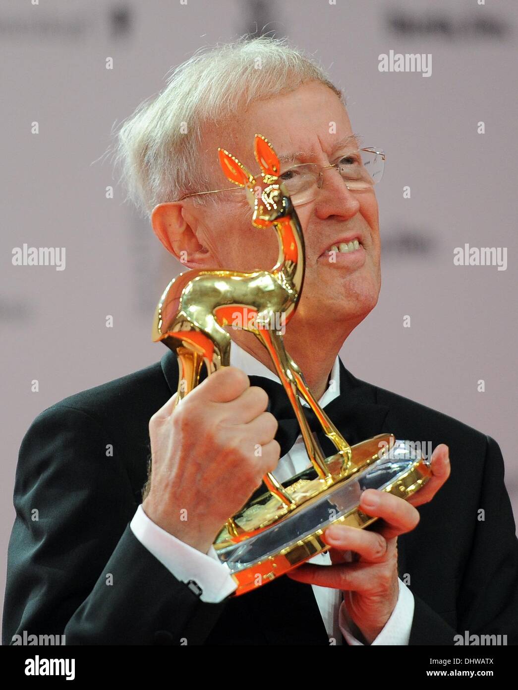 Berlin, Germany. 14th Nov, 2013. Gunther Witte poses with the Bambi ...