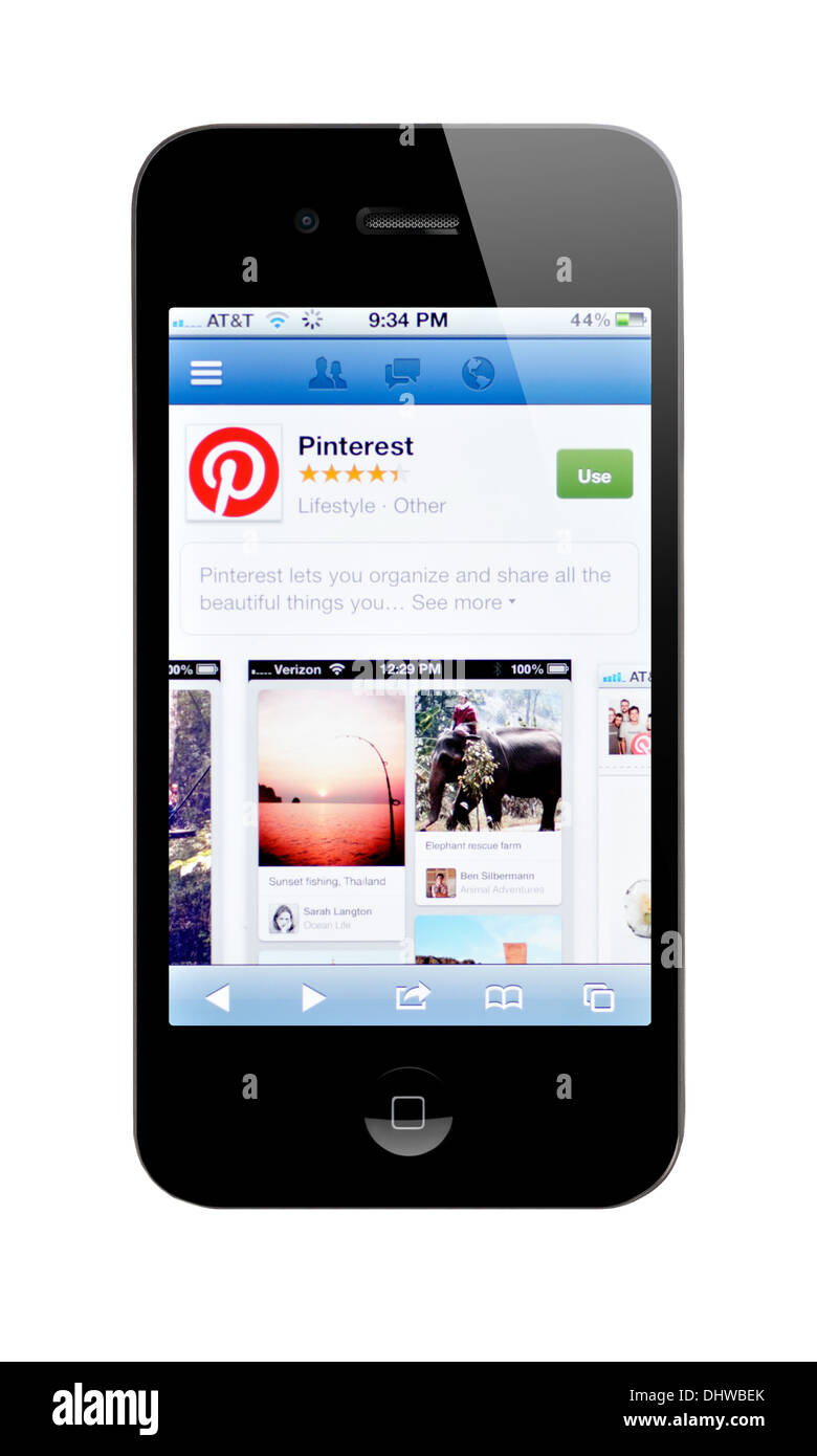 Pinterest website Cut Out Stock Images & Pictures - Alamy