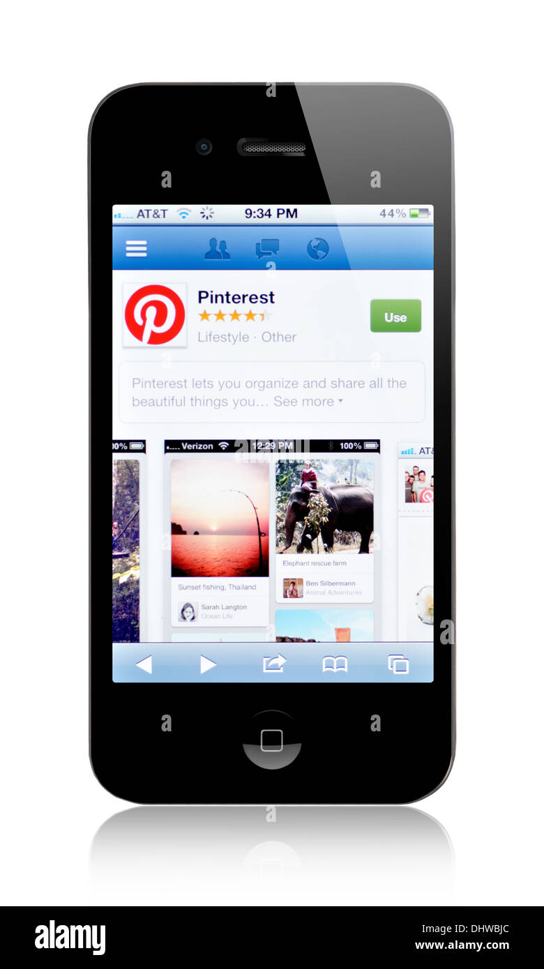 Pinterest website Cut Out Stock Images & Pictures - Alamy