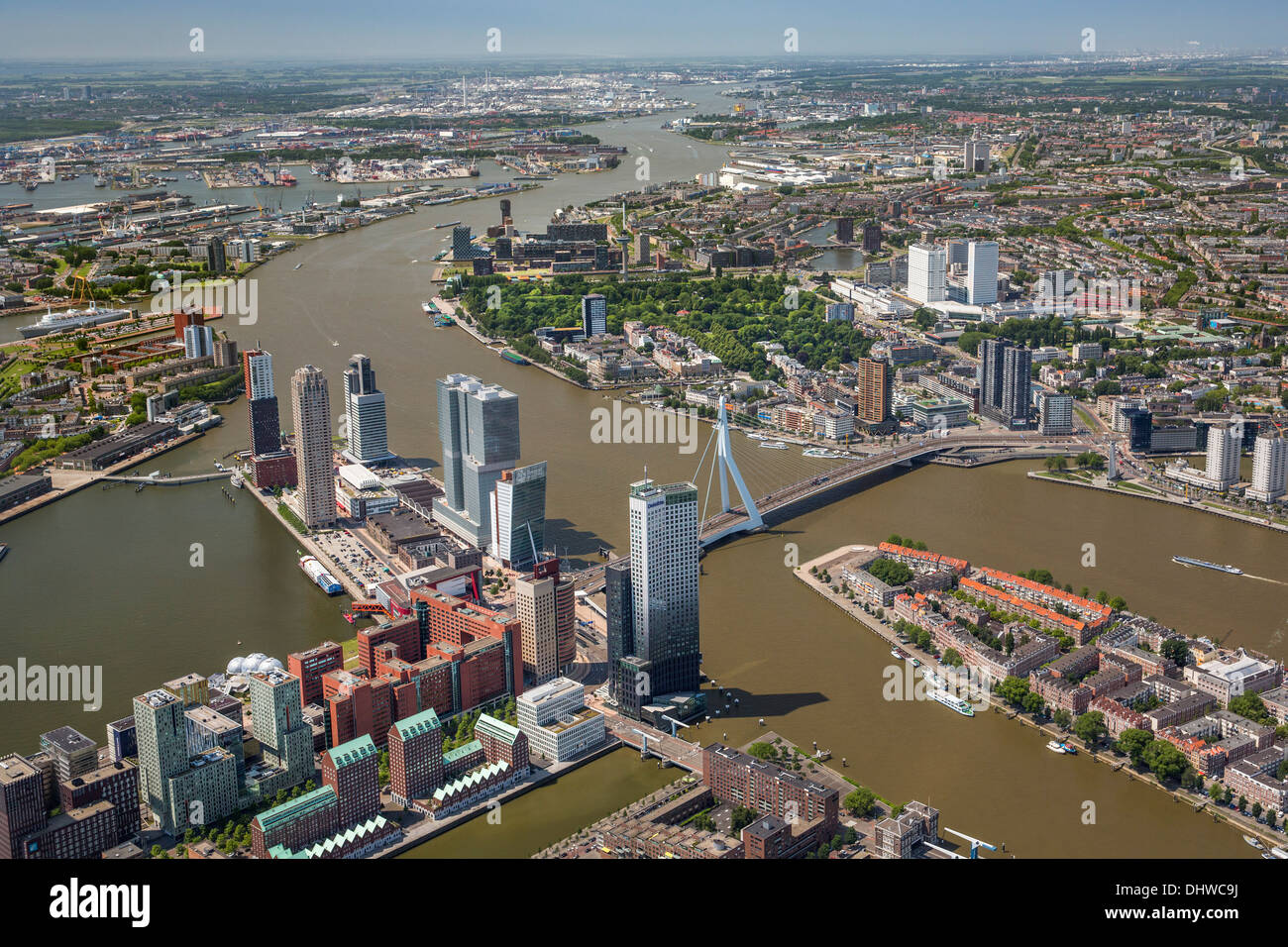 Netherlands, Rotterdam, View on city center. Aerial Stock Photo - Alamy