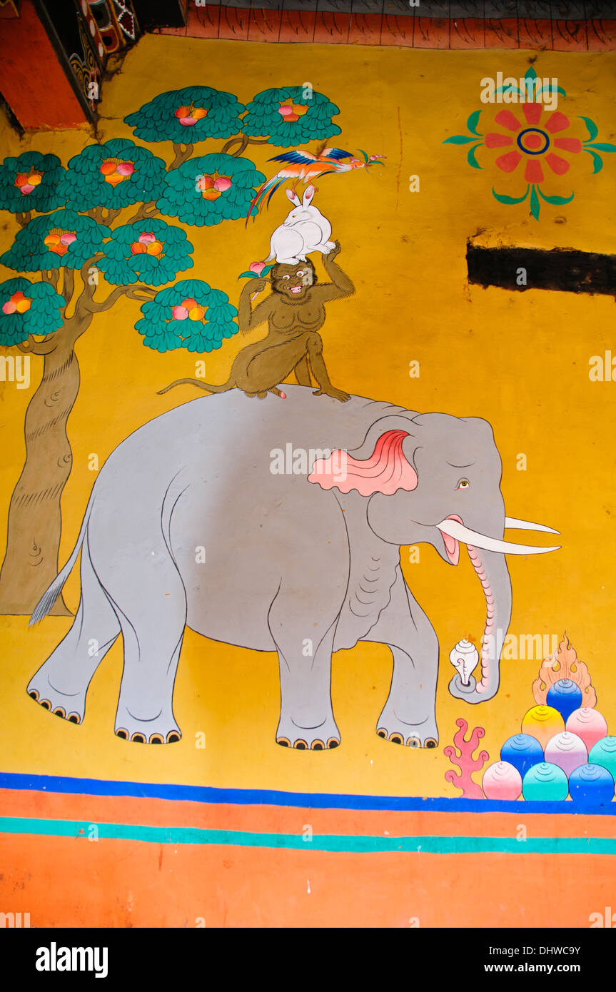 Atsara,Clown Masks,Wall paintings,Wheel of Life,highly stylised and ...