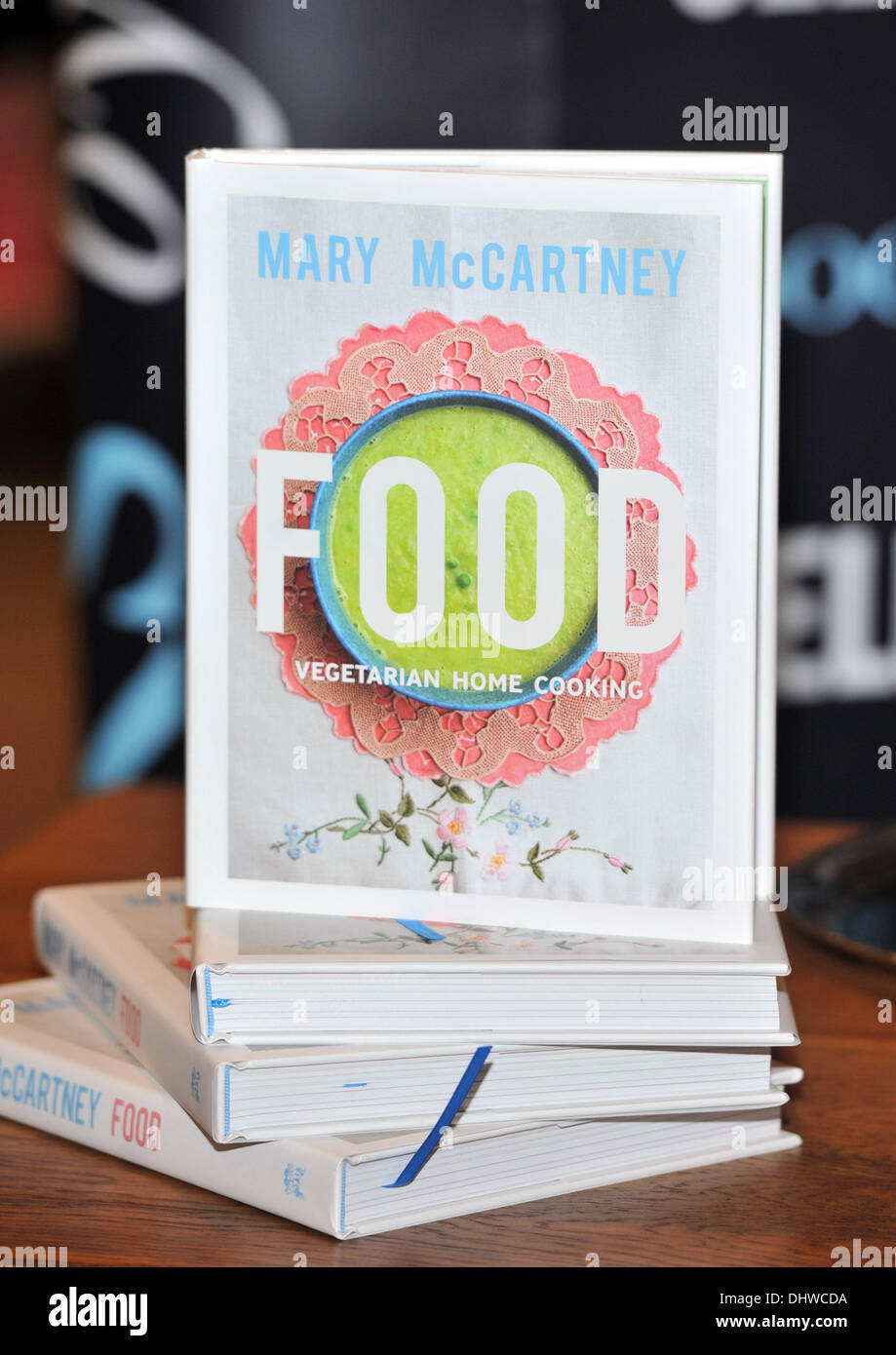 Mary McCartney signs her book 'Food: Vegetarian Home Cooking' at ...