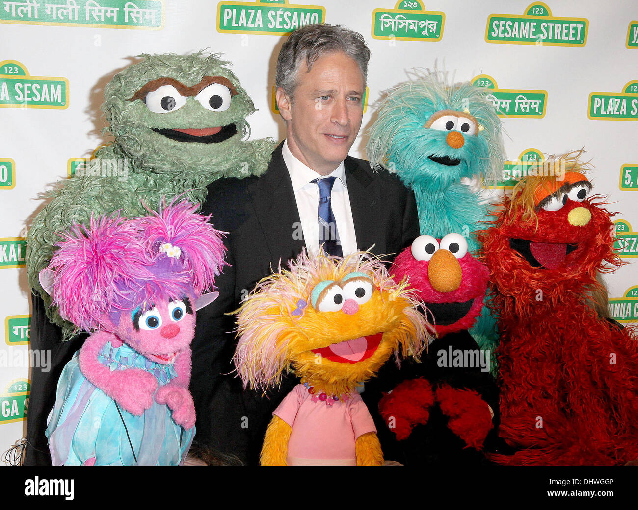 Jon Stewart with Elmo and The Sesame Street Muppets to host Sesame ...