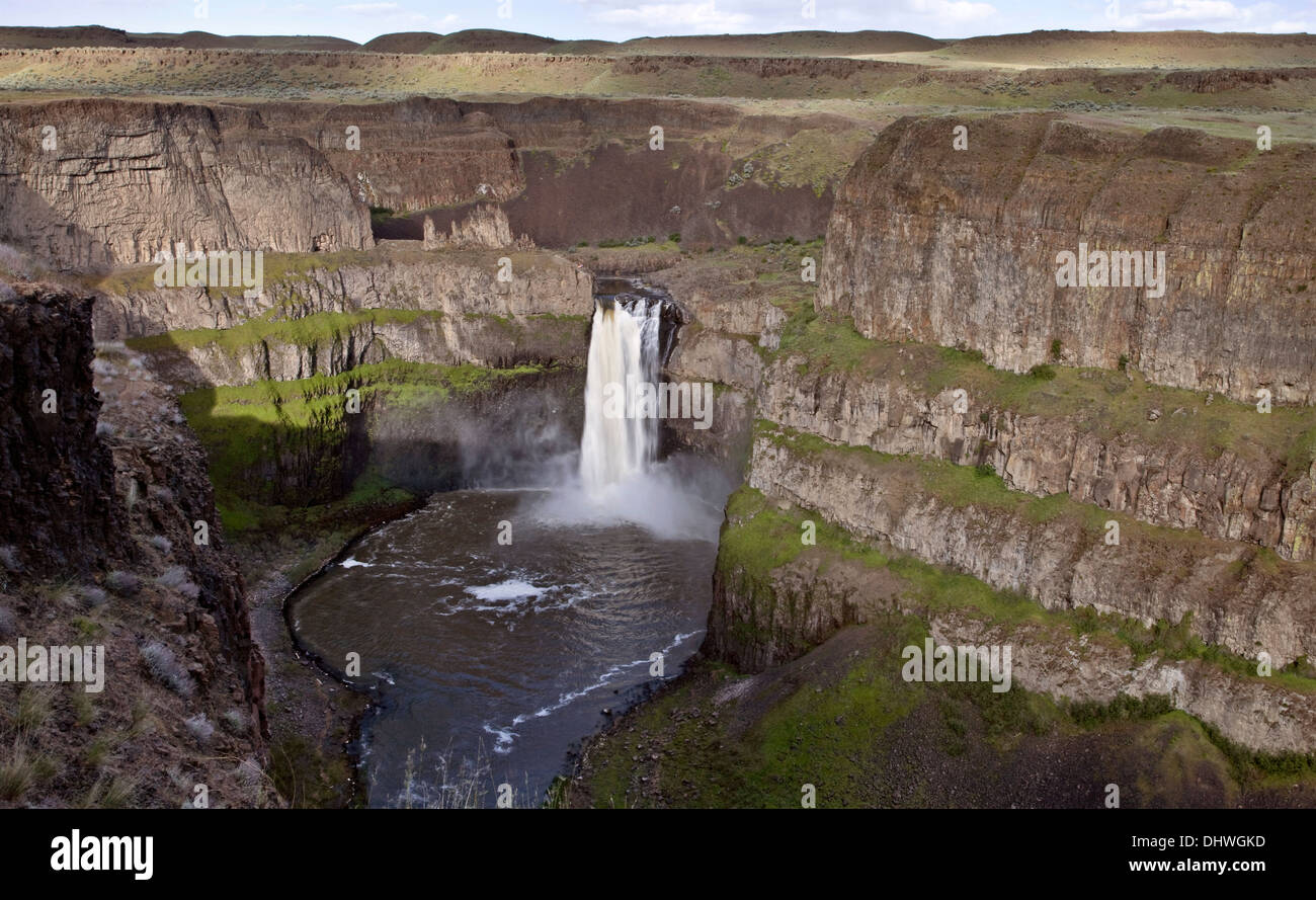 Palouse Waterfall Washington state Park in Spring Stock Photo - Alamy