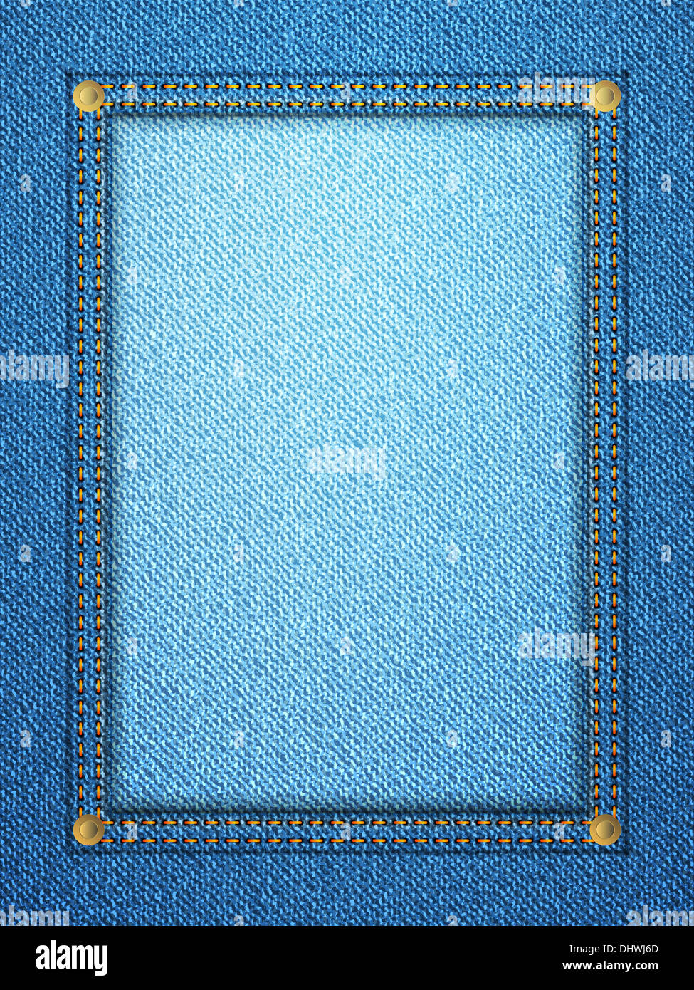 Blue denim frame with copy space. Vector illustration Stock Photo - Alamy