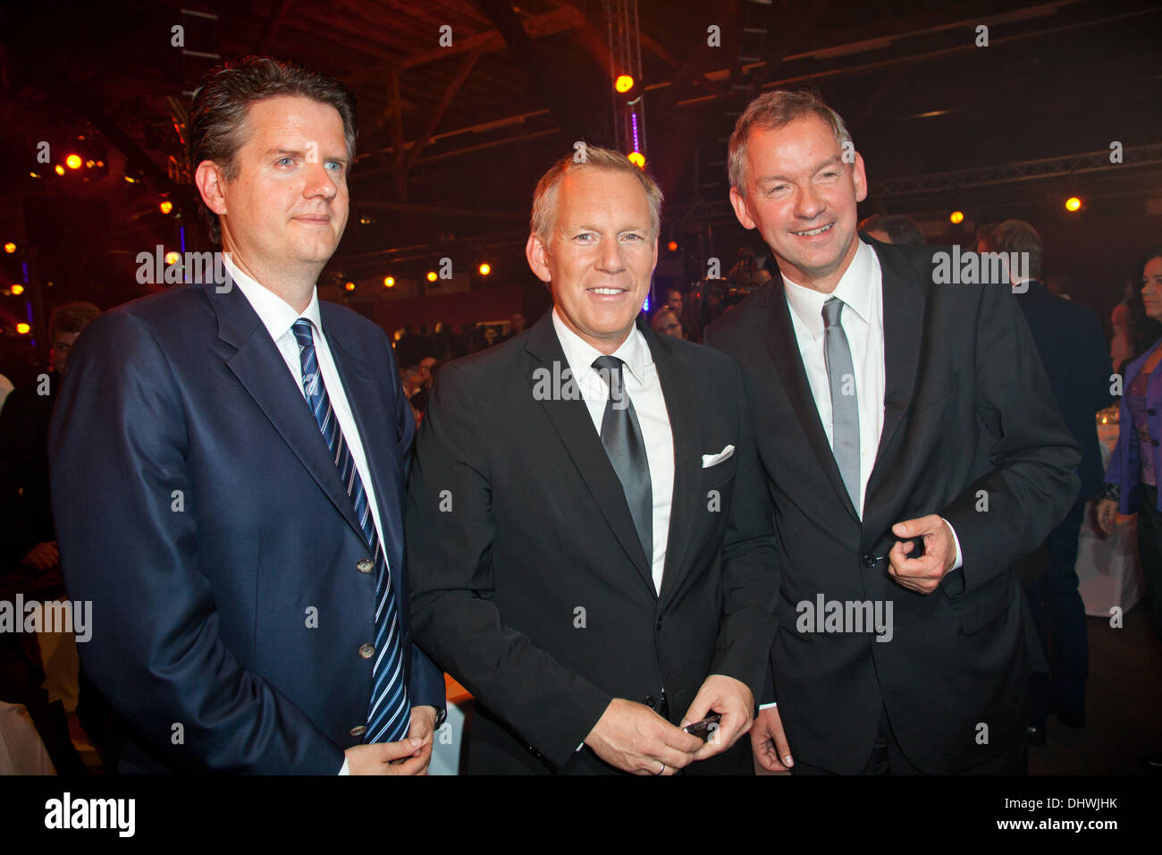 Lars Haider, Johannes B. Kerner and Lutz Marmor at the aftershow party ...