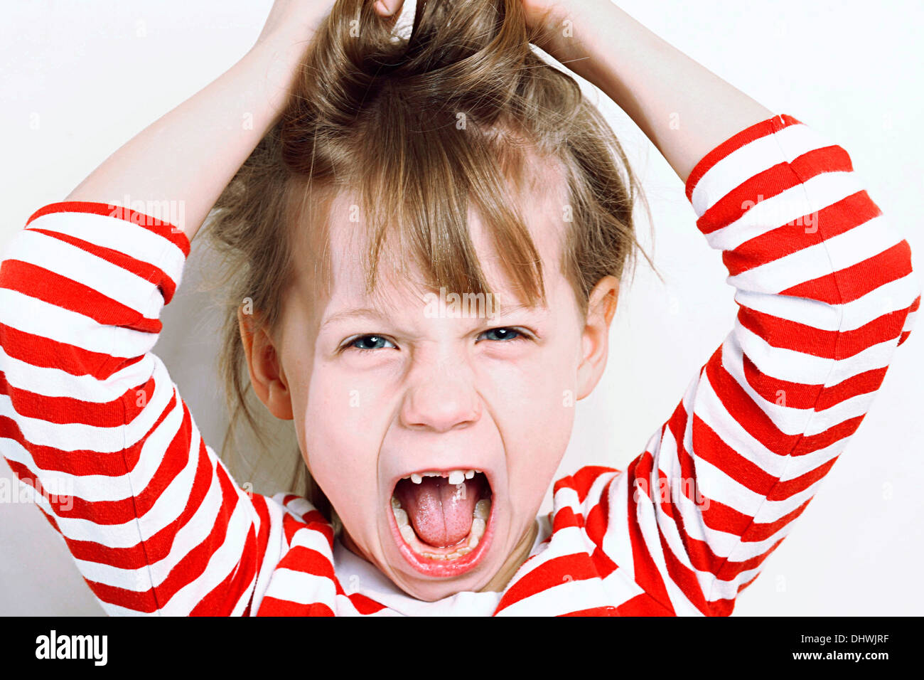 Angry 9 year old girl hi-res stock photography and images - Alamy