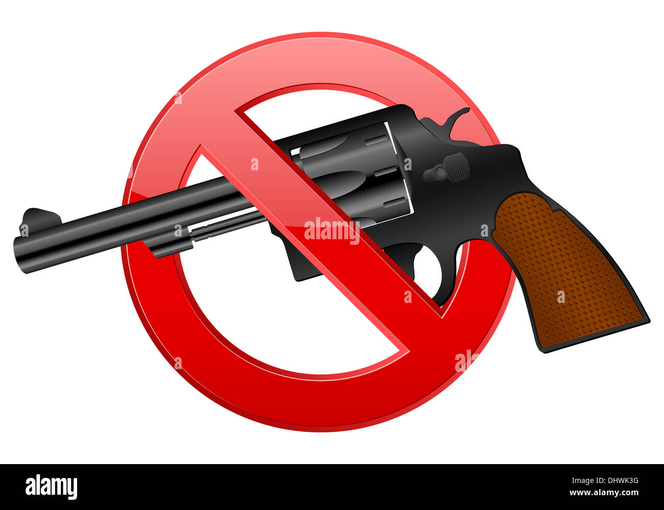 No weapon sign on a white background Stock Photo - Alamy