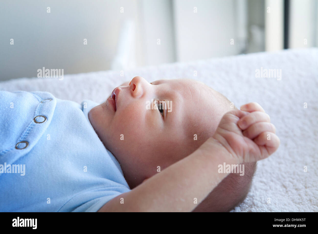 Laying baby boy in hi-res stock photography and images - Alamy